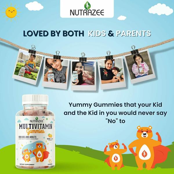 Nutrazee Multivitamin Gummies For Kids, Men & Women 45 Gummy Bears ...