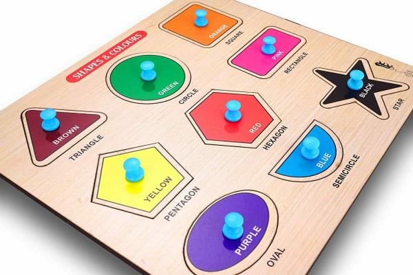 Grest Mini Wooden Human Body Parts, Shape and Colors Puzzle with Knobs ...