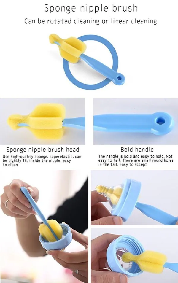 SYGA Baby Milk Bottle Cleaning Tong Set 7 pcs - JioMart