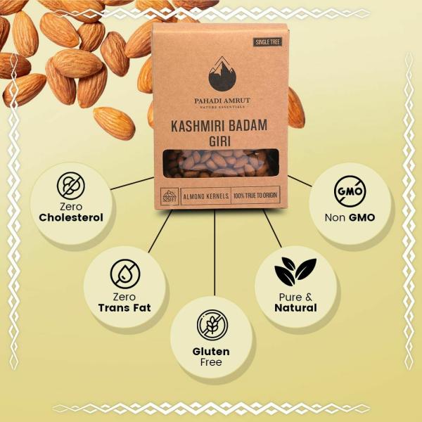 Pahadi Amrut Single Tree Badam Giri | Almond Kernels | Kashmiri Almonds ...