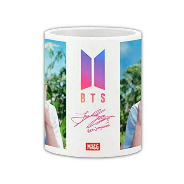 Mug Morning Ceramic BTS Jungkook Showing Fingers Coffee Mug for Girls ...