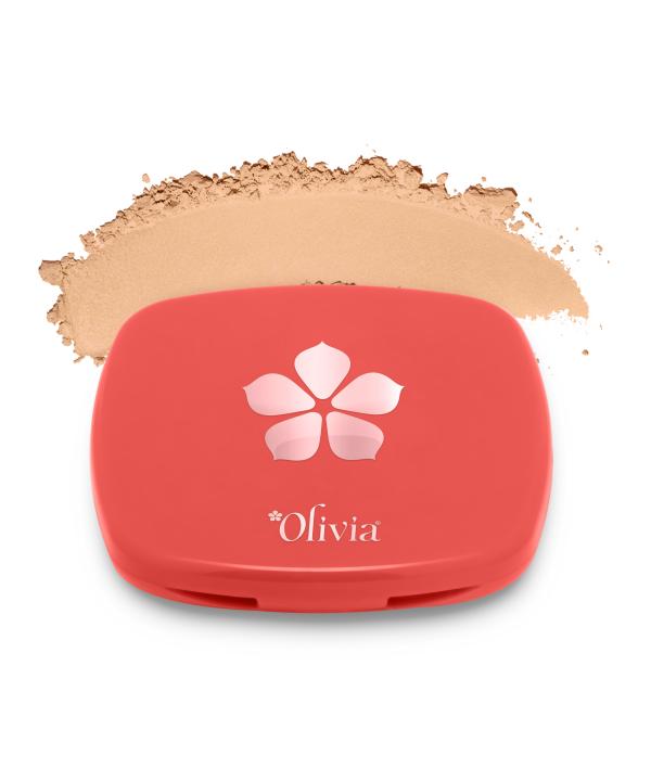 Olivia Compact Powder Peach Pie 10g, Matte Finish Light Pressed Oil ...