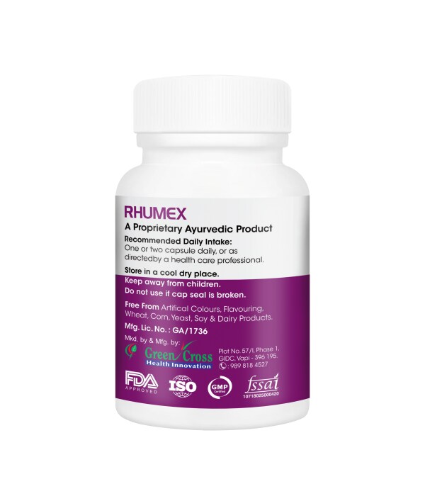 VitaGreen RHUMEX Capsules For Joint Care and Pain Relief, Pure Natural ...