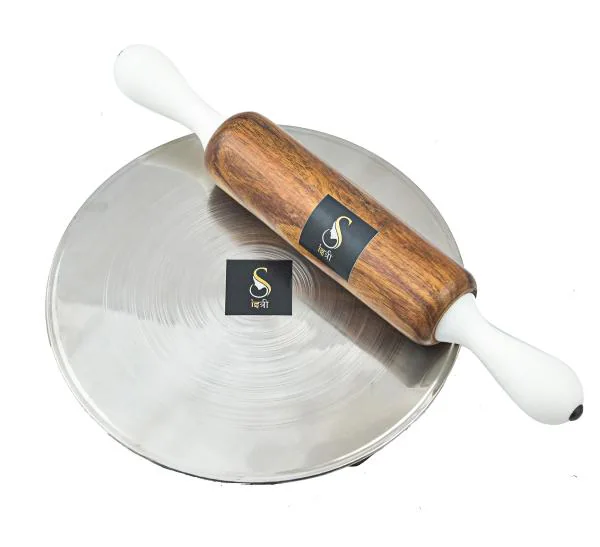 Stri Light Weighted Non Sticky Steel Chakla and Rosewood ( Sheesham ...
