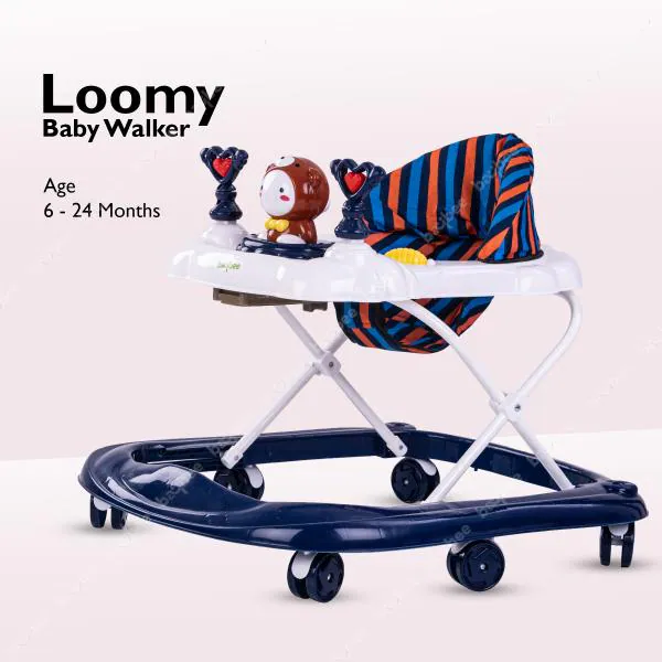 Baybee Blue Loomy Musical Baby Activity Walker with Adjustable Height ...