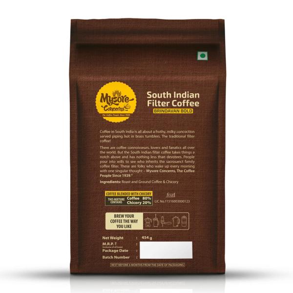 Mysore Concerns Roasted And Ground Brindavan Bold South Indian Filter ...