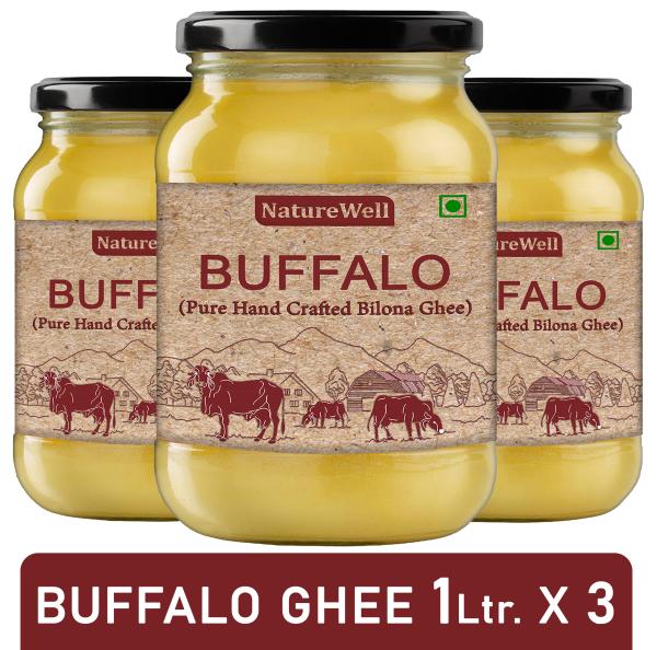 Naturewell Combo Pack of Buffalo Ghee Made by Hand Churned Bilona ...