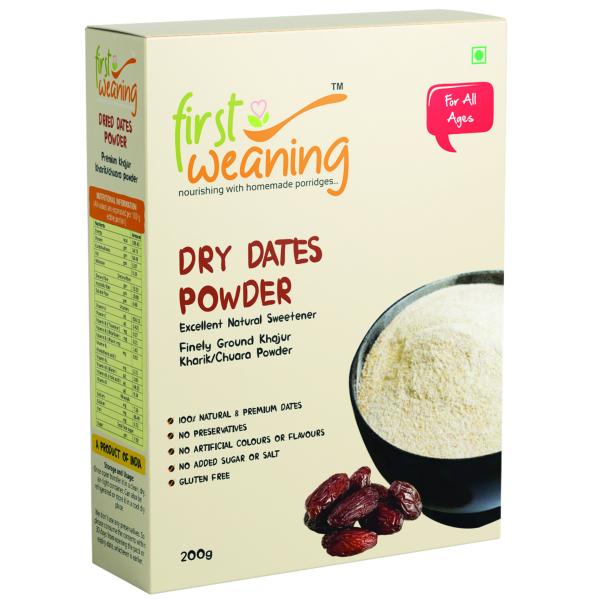 First Weaning Dry Dates Powder, Natural Sweetener, Kharik Powder, 200g ...