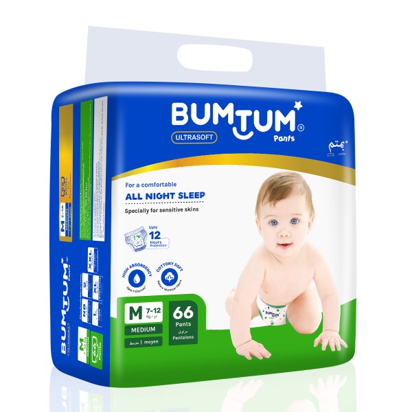 Bumtum Baby Diaper Pants with Leakage Protection -7 to 12 Kg (Medium ...