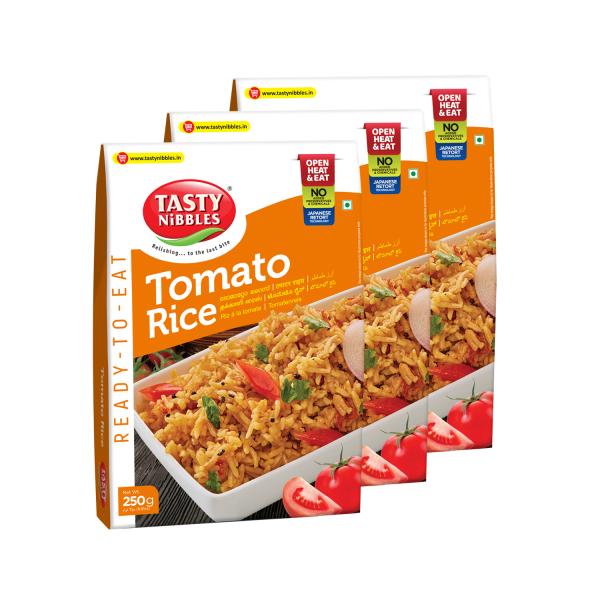 TASTY NIBBLES READY TO EAT TOMATO RICE 250GM [PACK OF 3] - JioMart
