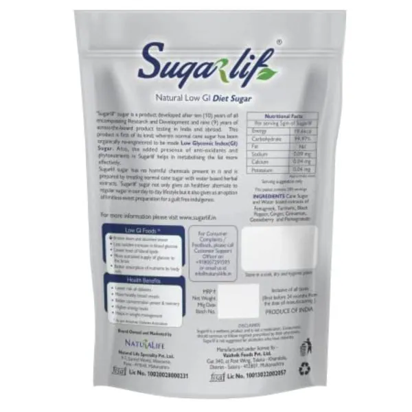SUGARLIF LOW GI DIET SUGAR(1KG) PACK OF 4 - JioMart