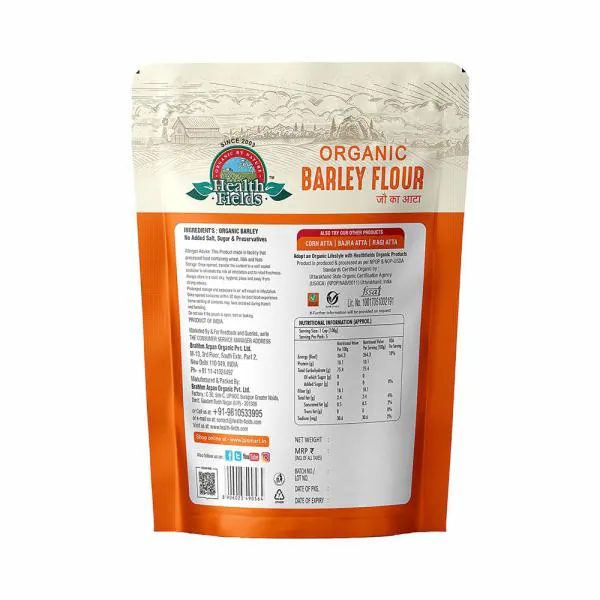 HealthFields Organic Barley Flour 2 Kg - JioMart
