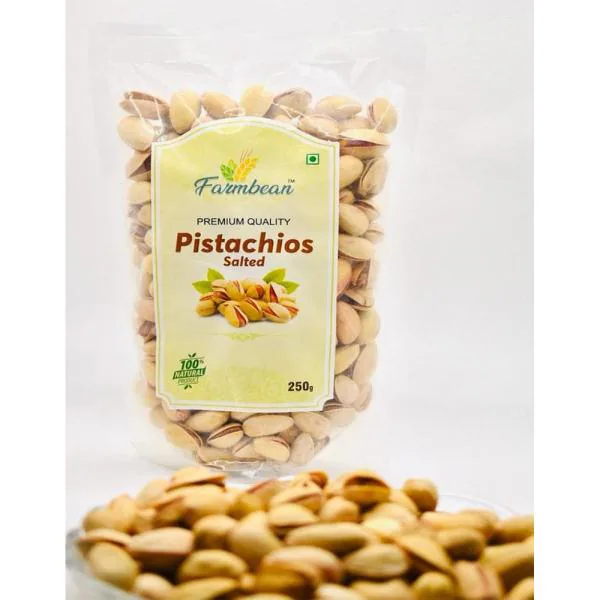 Farmbean Premium Fresh Whole Roasted Salted Pistachios | Salted Pista With Shell - 1kg - JioMart