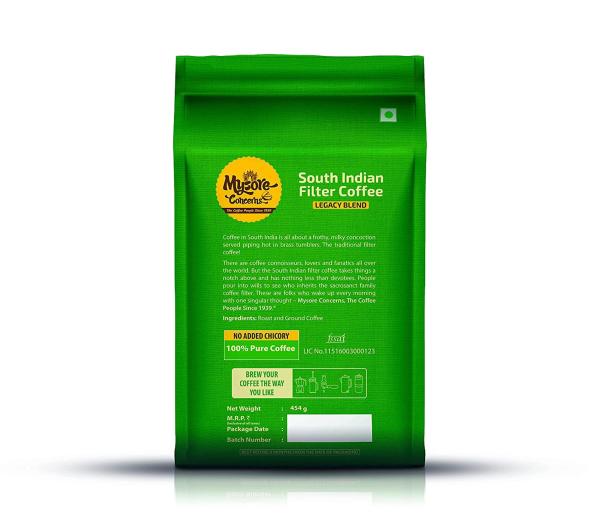 Mysore Concerns Roasted Legacy Blend South Indian Filter Coffee 454 G ...