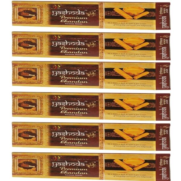 Yashoda Premium chandan incense sticks Agarbatti/Dhoop 100g x 6 (600g) - JioMart
