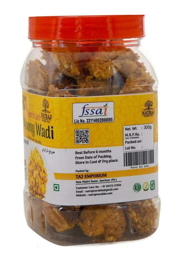 Natraj The Right Choice Amritsari PUNJABI Moong Dal Wadi / Badi / Mung ...