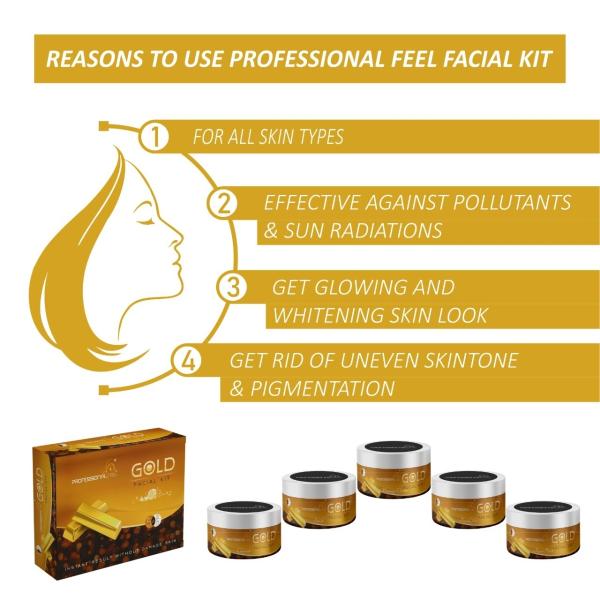 Professional Feel Gold Facial Kit for All type skin solution (250gm ...