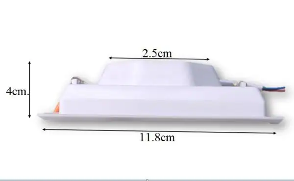OTS LIGHTS SSK PC Panel Square Celing Light (Warm White(Yellow)-3000k ...