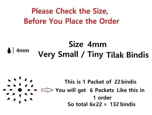 Vama Fashions Tear Drop Bindis Small Tilak Bindi For Women - JioMart