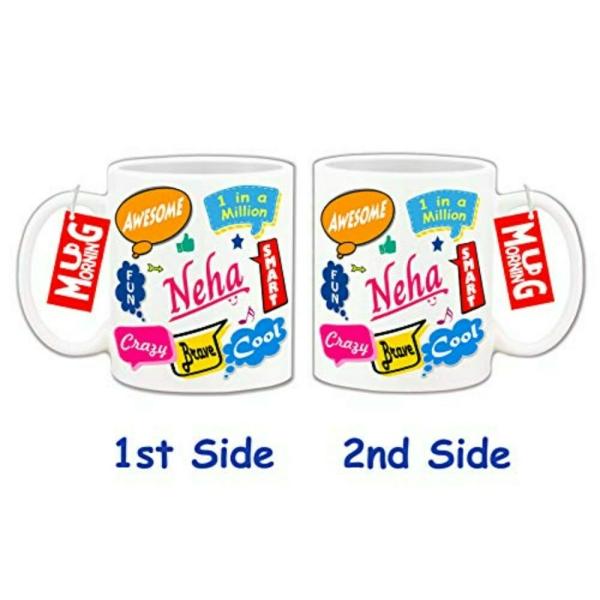 Mug Morning Neha Name Mug Neha Name Coffee Mugs for Kids Coffee Mug ...