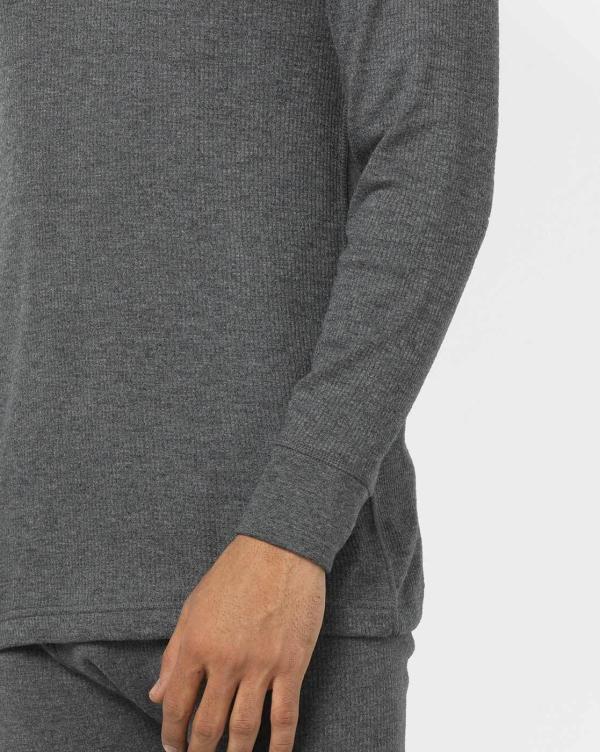 Ribbed Full-Sleeve Thermal Vest - JioMart