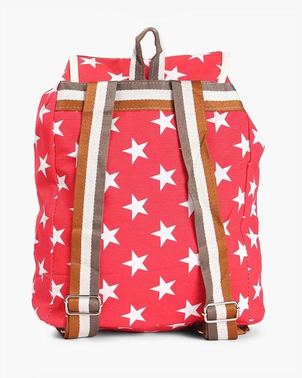 Star Print Backpack with Flap Closure - JioMart