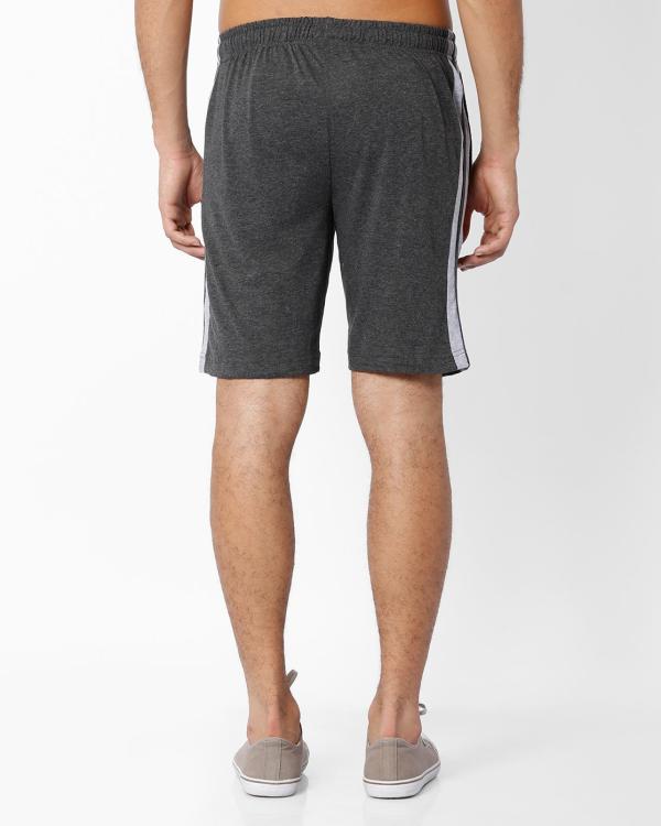 Knit Shorts with Striped Panels - JioMart