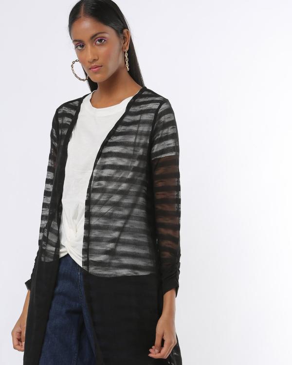 Striped Long-Line Shrug - JioMart