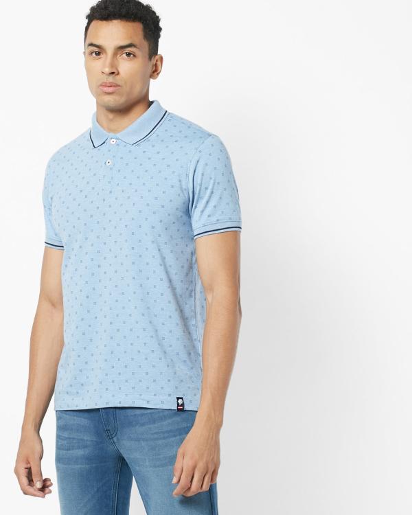 Micro Print Polo T-shirt - JioMart