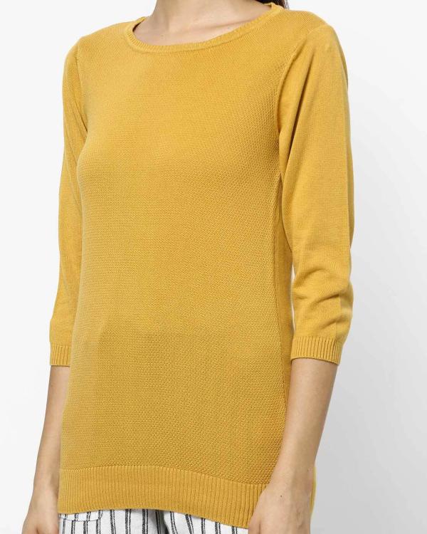 Knitted Round-Neck Pullover - JioMart