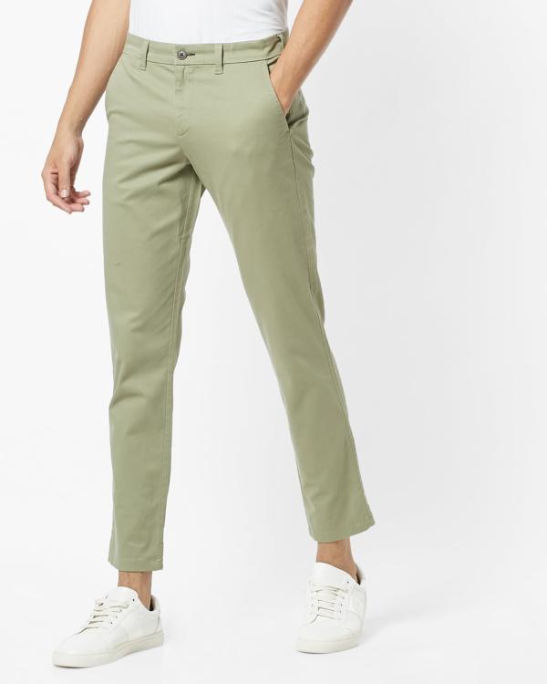 Cropped Chinos with Insert Pockets - JioMart