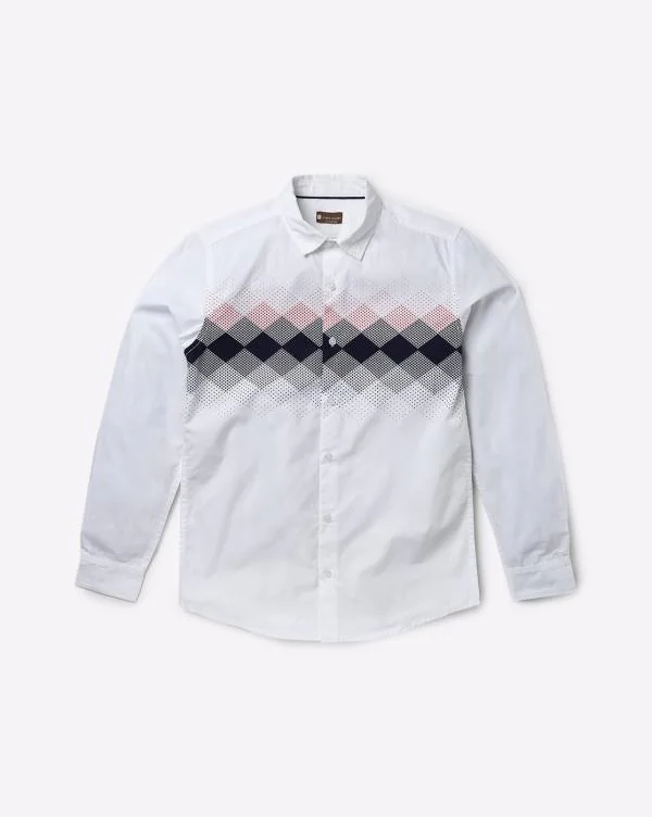 Geometric Print Shirt with Full Sleeves - JioMart