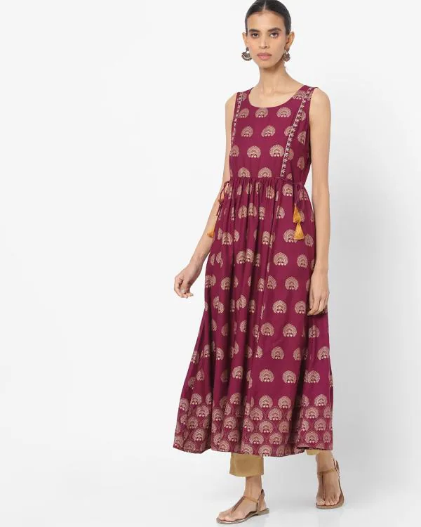Printed A-line Kurta - JioMart