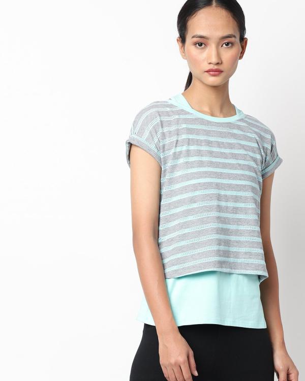 Striped Twofer Crew-Neck T-shirt - JioMart