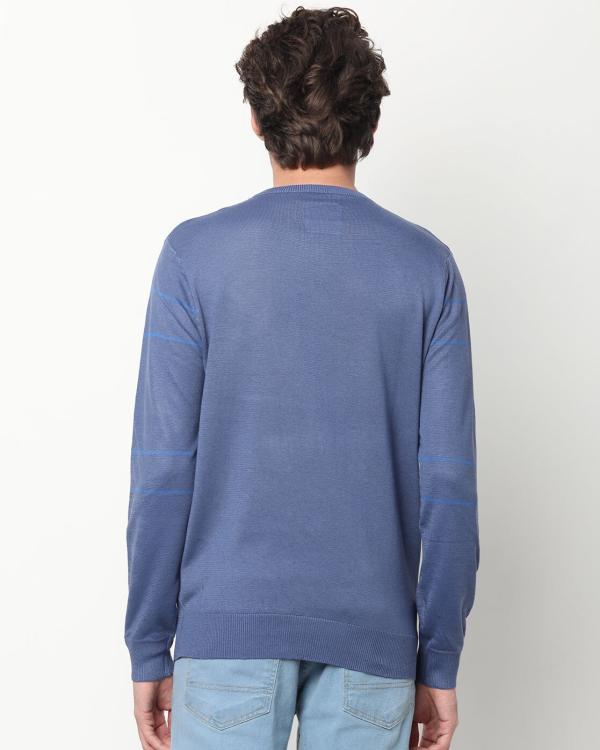 Textured Crew-Neck Pullover - JioMart