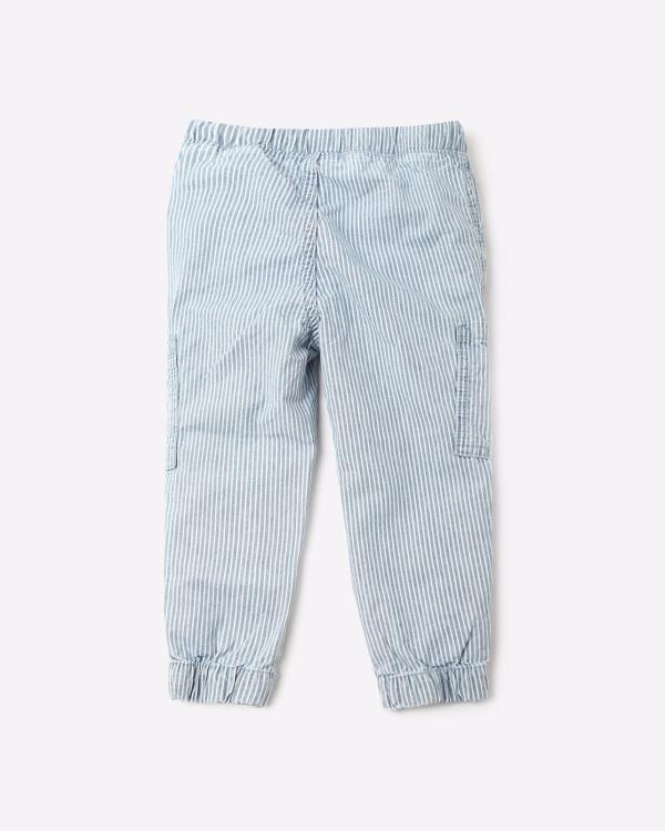 Striped Denim Joggers with Drawstring Waistband - JioMart