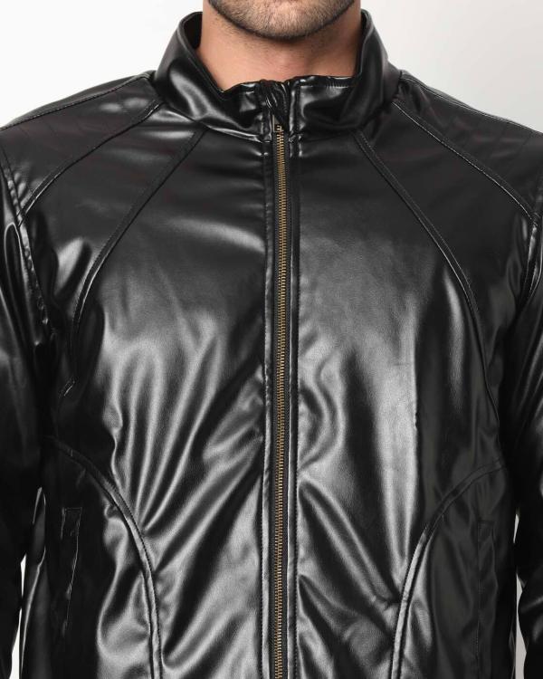 Textured Zip-Front Jacket - JioMart