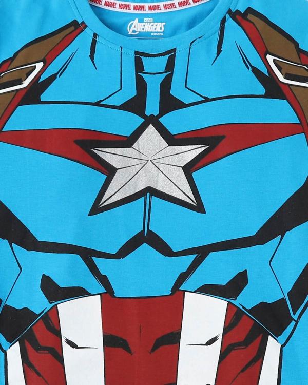Captain America Print Round-Neck T-shirt - JioMart