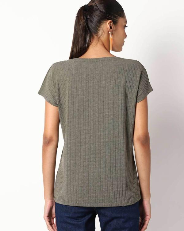 Textured Round-Neck Top - JioMart