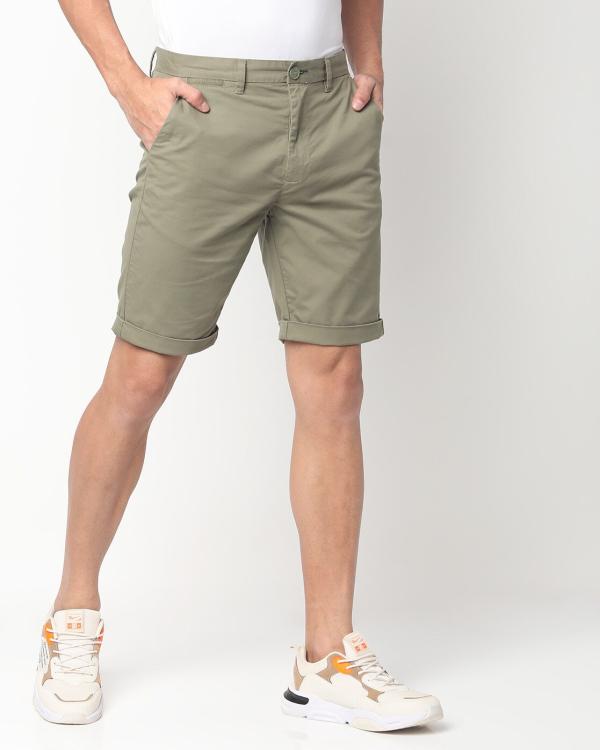 Flat-Front Shorts with Insert Pockets - JioMart