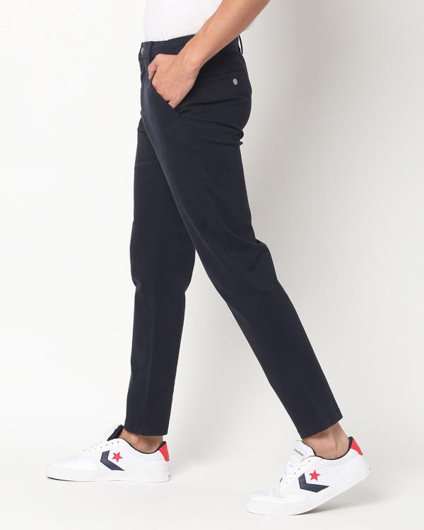 Slim Fit Flat-Front Chinos - JioMart