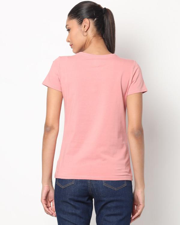 Basic round neck top lt. pink xs - JioMart