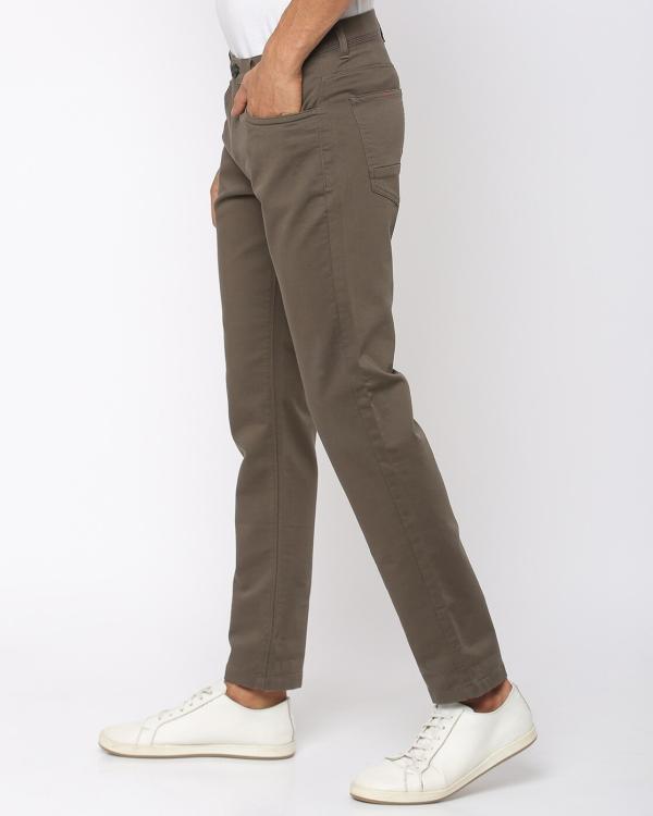Flat-Front Chinos with 5-Pocket Styling - JioMart