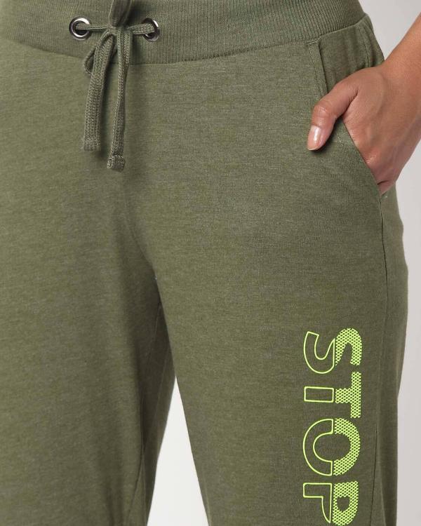Mid-Rise Joggers with Placement Typography - JioMart