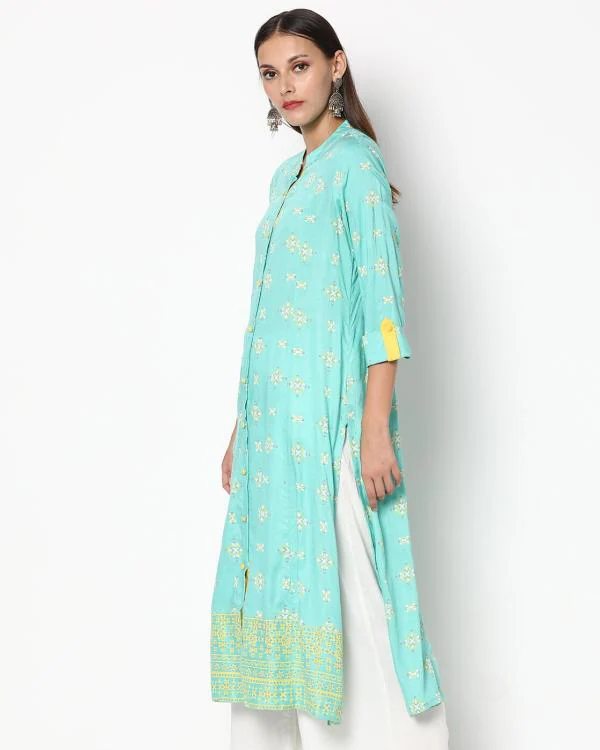Geometric Print Straight Kurta - JioMart