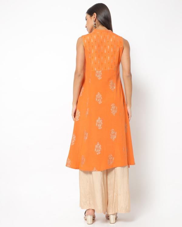 Textured A-line Kurta with Side Pockets - JioMart