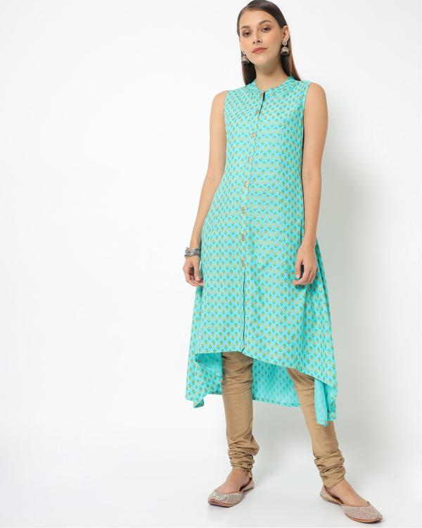 Printed Sleeveless A-line Kurta - JioMart