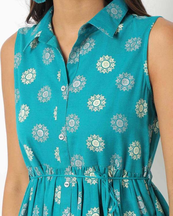 Mandala Print Sleeveless Dress - JioMart