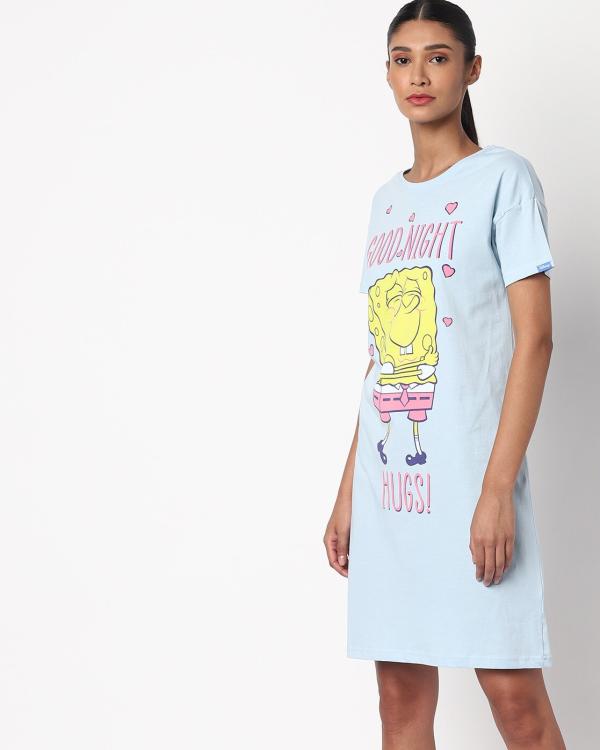 SpongeBob SquarePants Print Night Dress - JioMart