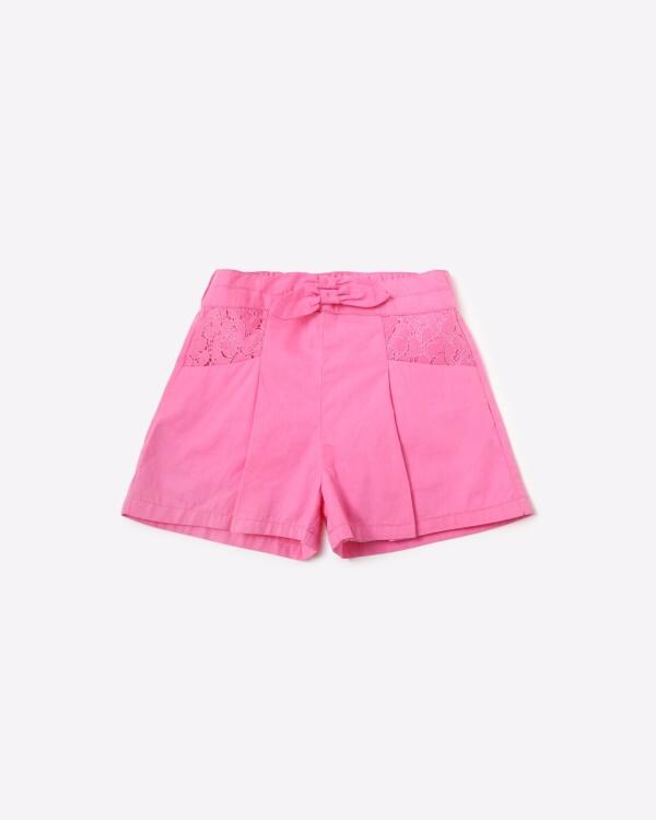 Panelled Shorts with Lace Panels - JioMart
